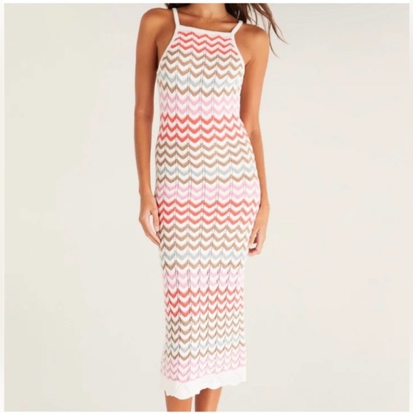Z Supply | Dresses | Z Supply Knit Zig Zag Chevron Midi Dress Like New ...